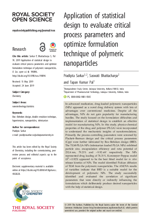 Application of statistical design to evaluate critical process parameters and optimize ...