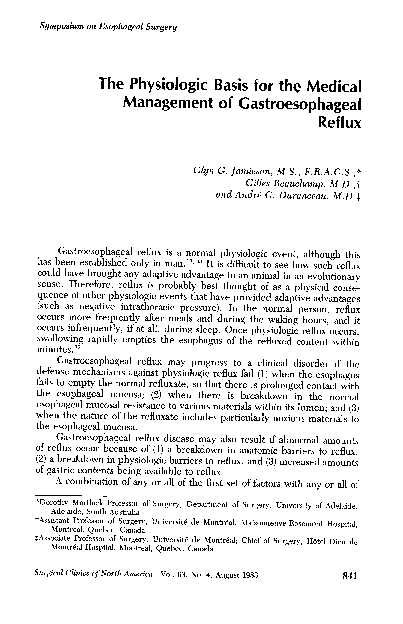 (PDF) The Physiologic Basis for the Medical Management of ...