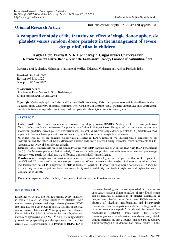 (PDF) A comparative study of the transfusion effect of single donor ...