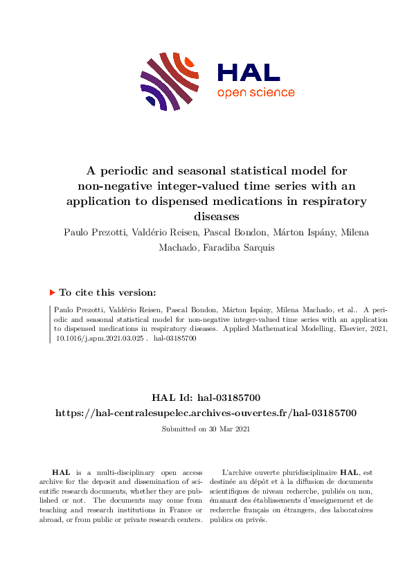 (PDF) A periodic and seasonal statistical model for non-negative integer-valued time series with ...