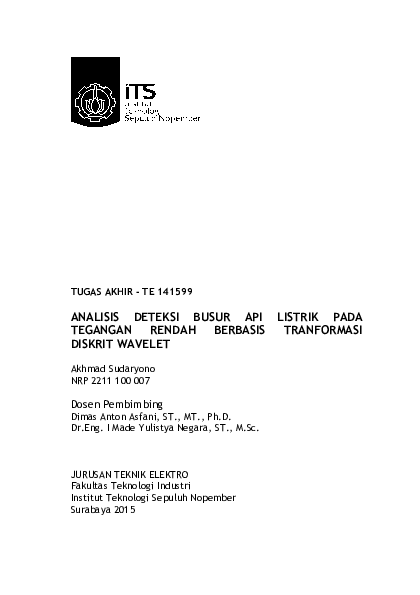 (PDF) Analisis Deteksi Busur Api Listrik Pada Tegangan Rendah Berbasis ...