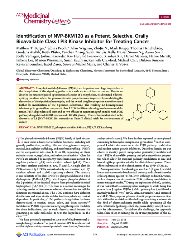 (PDF) Identification of NVP-BKM120 as a Potent, Selective, Orally ...