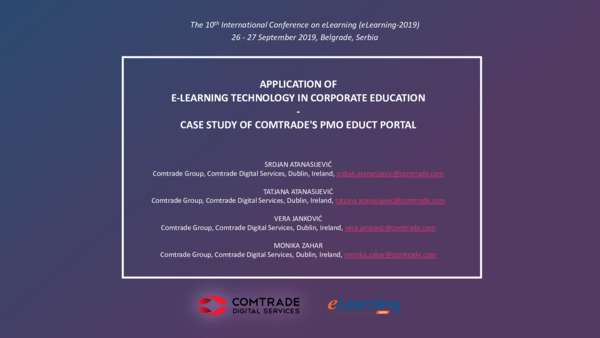 (PDF) Application of E-Learning Technology in Corporate Education -Case ...