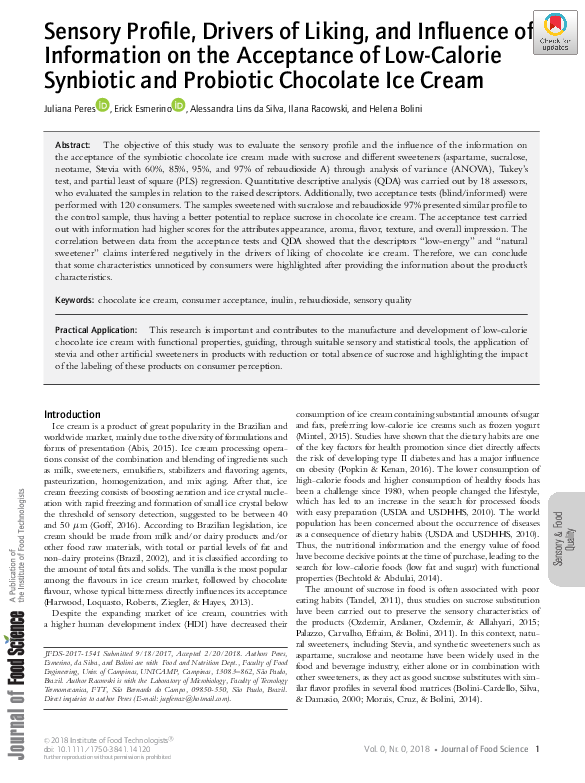 (PDF) Sensory Profile, Drivers of Liking, and Influence of Information ...