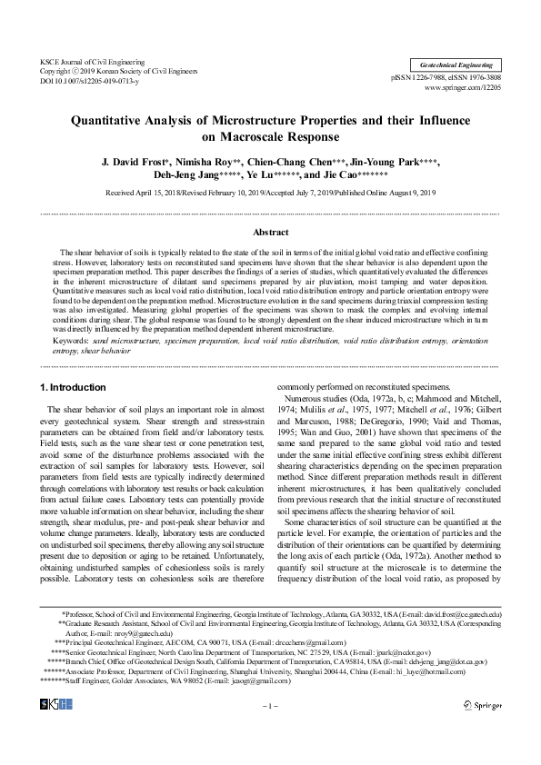 (PDF) Quantitative Analysis of Microstructure Properties and their Influence on Macroscale Response