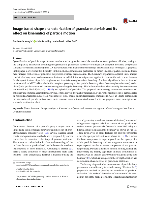 (PDF) Three-dimensional digital image processing and reconstruction of granular particles ...