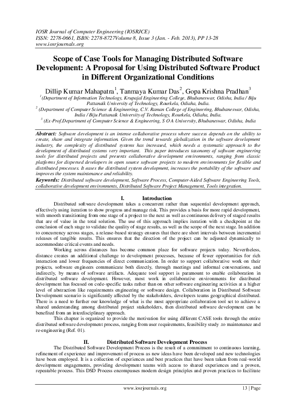 (PDF) Scope of Case Tools for Managing Distributed Software Development ...