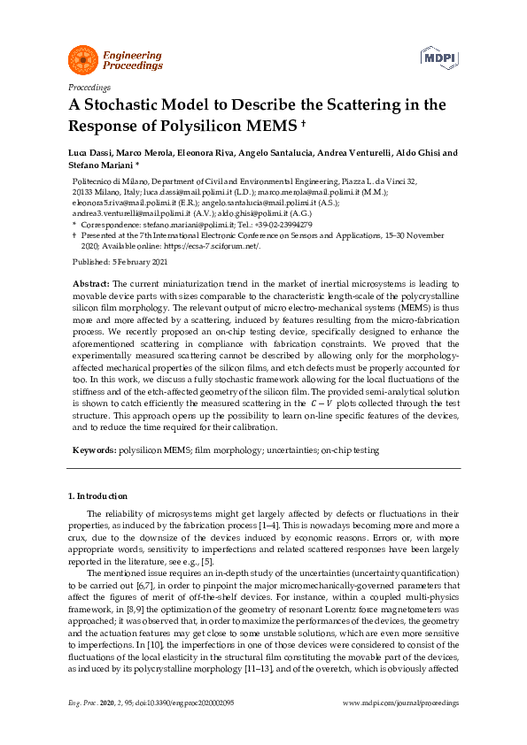 (PDF) A Stochastic Model to Describe the Scattering in the Response of ...