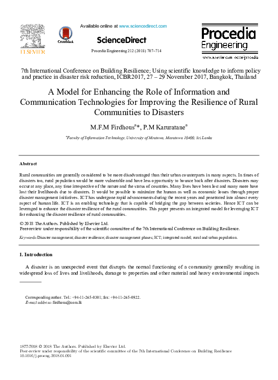 (PDF) A Model for Enhancing the Role of Information and Communication ...