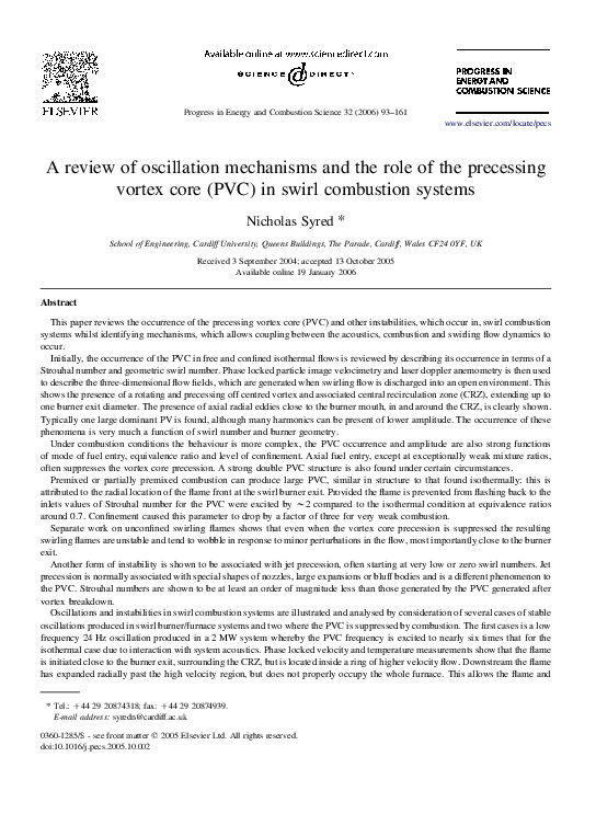 (PDF) A review of oscillation mechanisms and the role of the precessing ...
