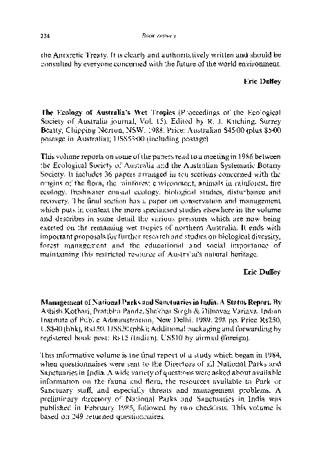 (PDF) Management of National parks and Sanctuaries in India. A status ...