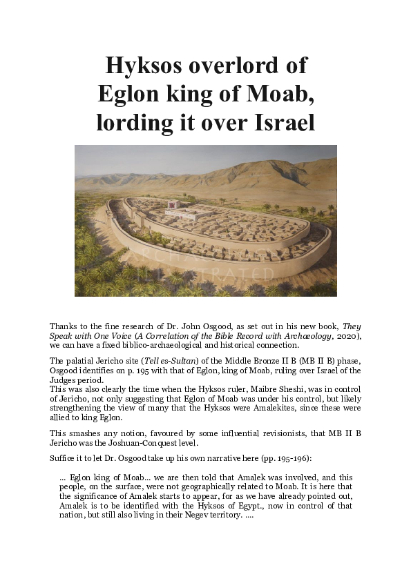 (DOC) Hyksos overlord of Eglon king of Moab, lording it over Israel ...