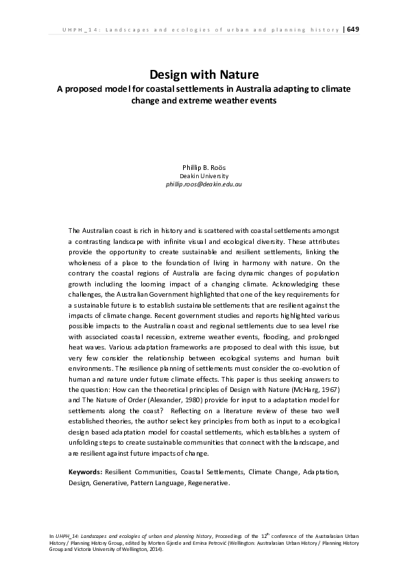 (PDF) Design with nature