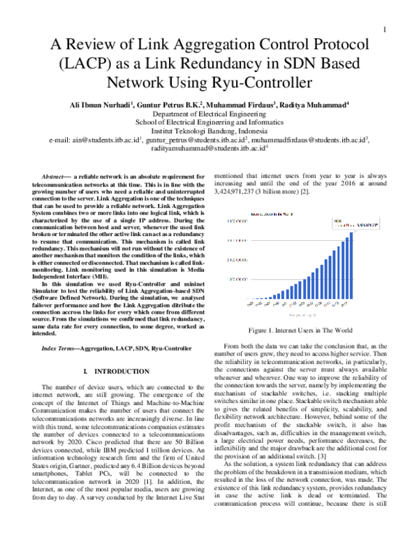 (PDF) A Review of Link Aggregation Control Protocol (LACP) as a Link ...