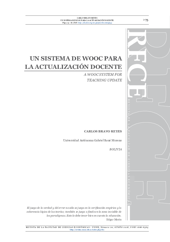 (PDF) Un sistema de Wooc para la actualización docente