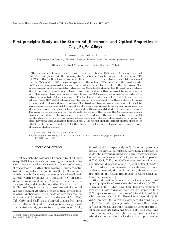 (PDF) First-principles study on the structural, electronic, and ...