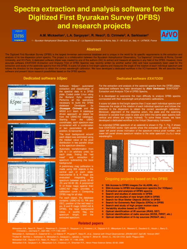 (PDF) Spectra Extraction and Analysis Software for the Digitized First ...