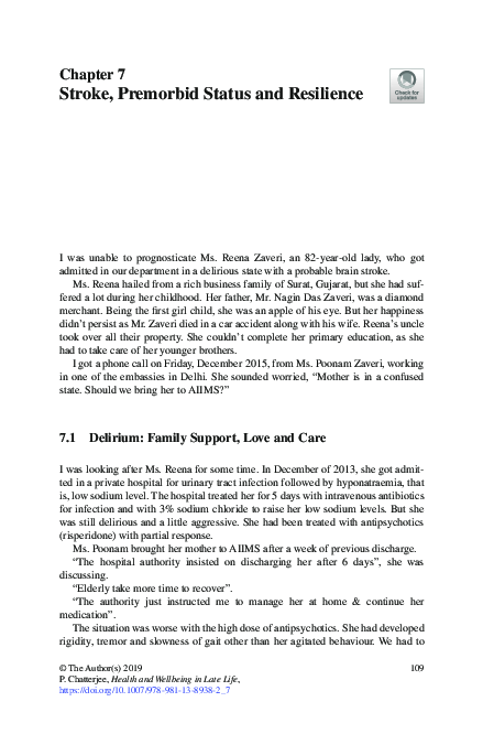 (PDF) Stroke, Premorbid Status and Resilience