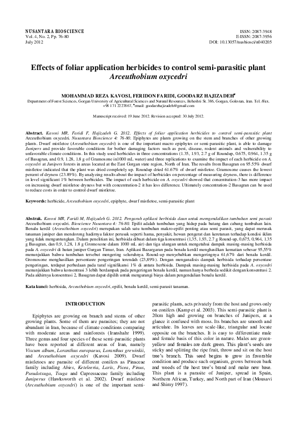 (PDF) Effects of foliar application herbicides to control semi ...