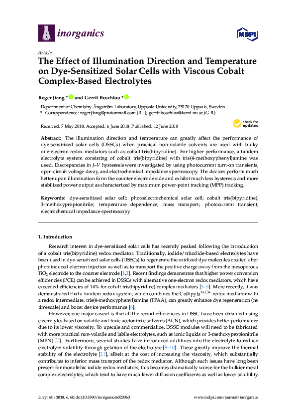 (PDF) The Effect of Illumination Direction and Temperature on Dye ...