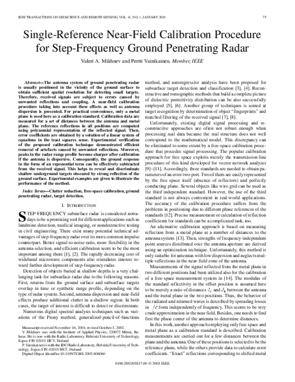(PDF) Single-reference near-field calibration procedure for step ...