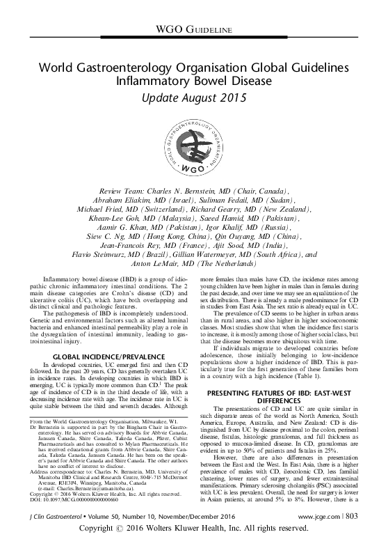 (PDF) World Gastroenterology Organisation Global Guidelines Constipation—A Global Perspective