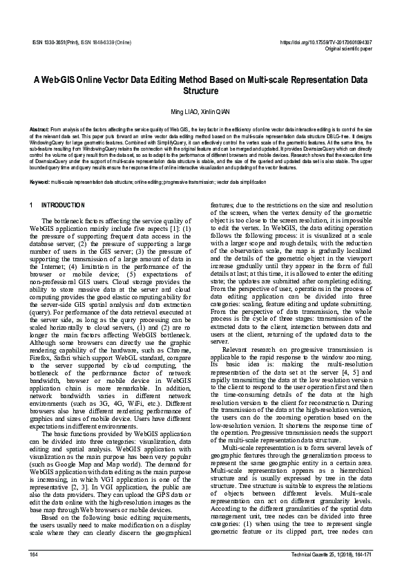 (PDF) A Web-GIS Online Vector Data Editing Method Based on Multi-scale ...