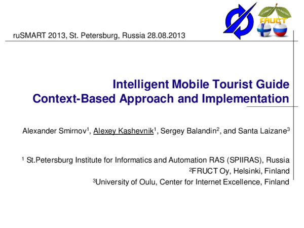 (PDF) Intelligent Mobile Tourist Guide