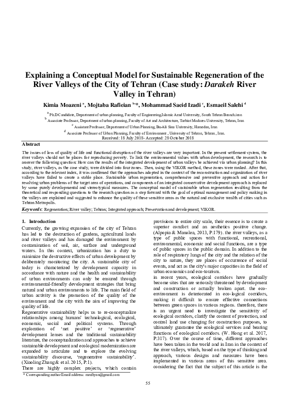 (PDF) Explaining a Conceptual Model for Sustainable Regeneration of the ...