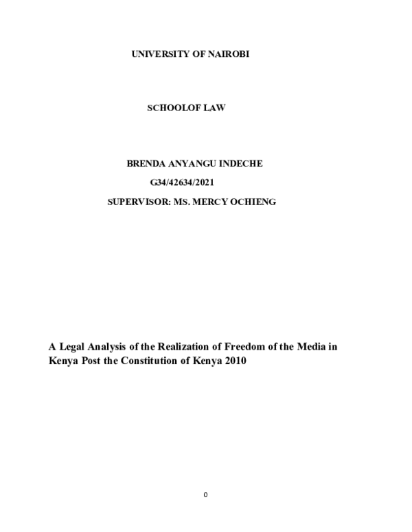 (DOC) Legal Analysis of the Realization of Freedom of the Media in ...