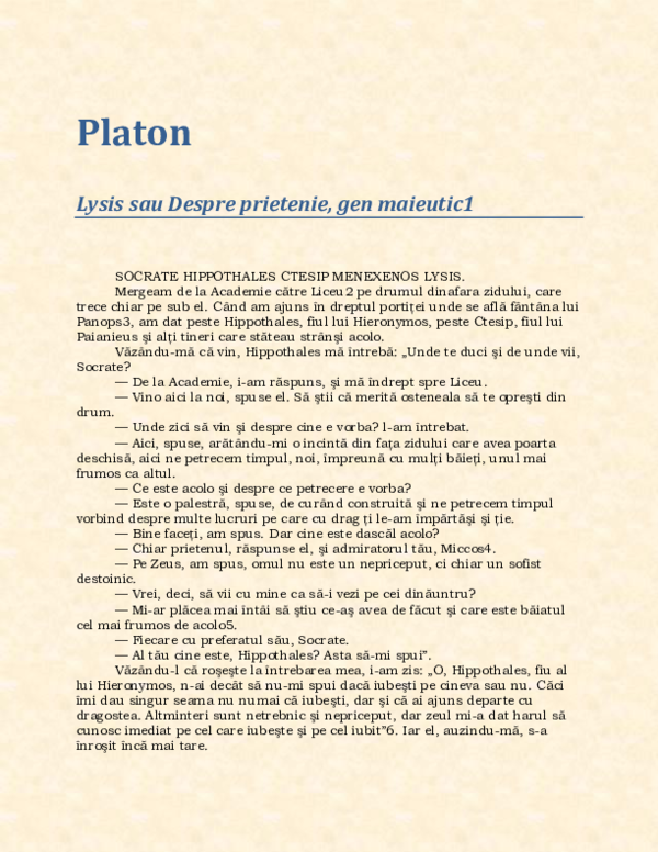 (PDF) Platon-Lysis