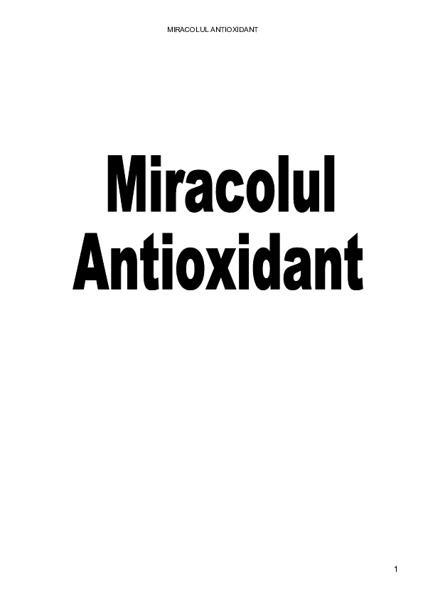 (PDF) Dr.Lester Packer-Miracolul Antioxidant