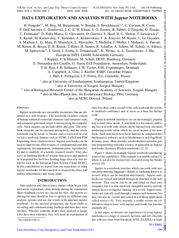 (PDF) Data Exploration and Analysis with Jupyter Notebooks