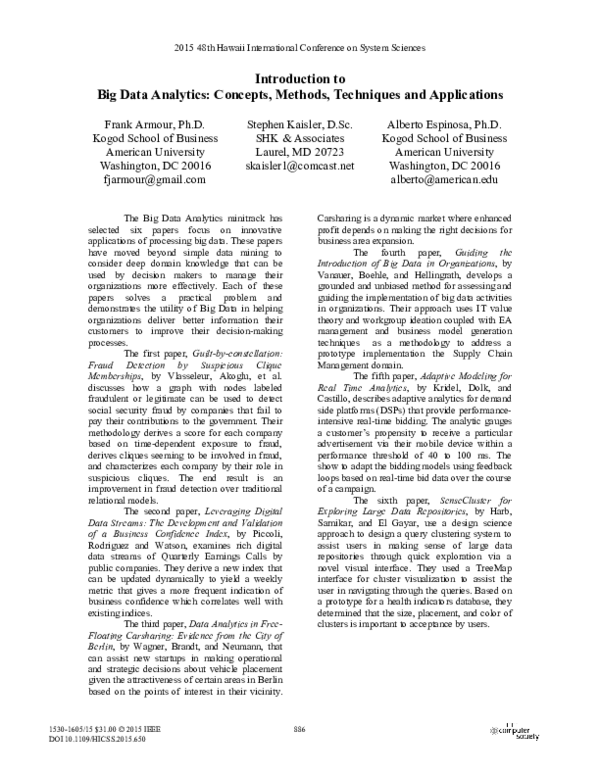 (PDF) Introduction to Big Data Analytics: Concepts, Methods, Techniques ...