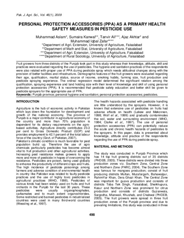 (PDF) Personal protection accessories (PPA) as a primary health safety ...