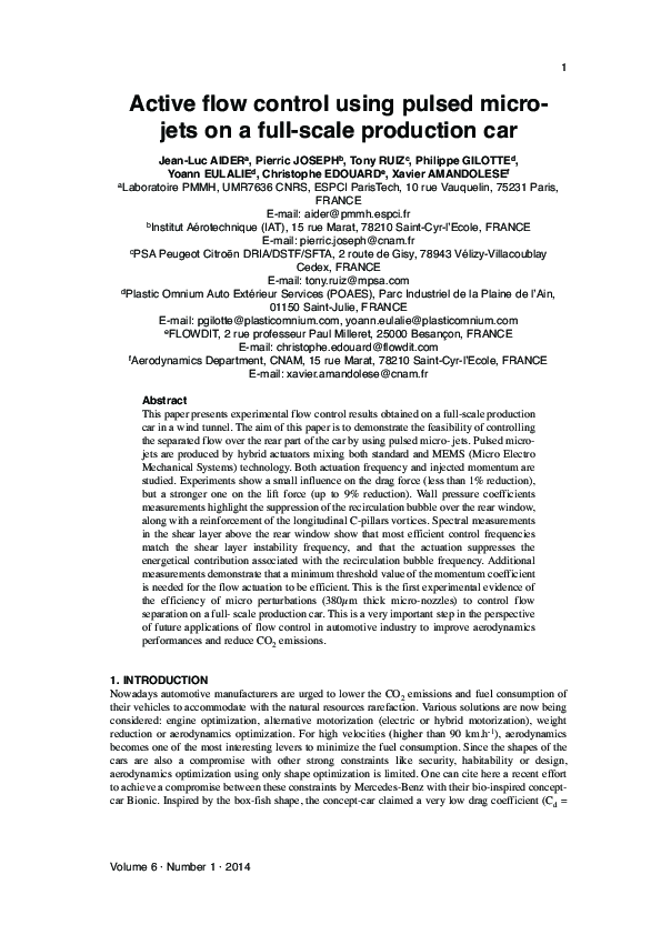 (PDF) Active flow control using pulsed micro-jets on a full-scale ...