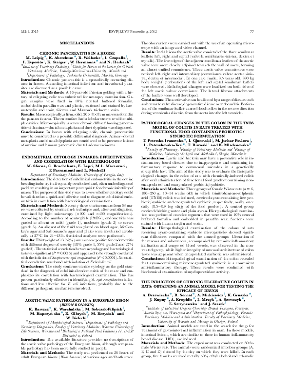(PDF) Aortic valve pathology in a European bison (Bison bonasus)