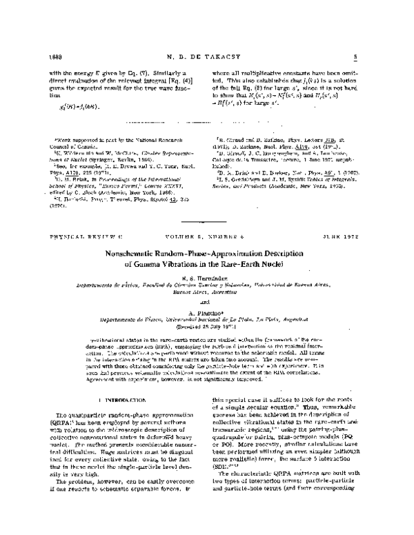 Pdf Nonschematic Random Phase Approximation Description Of Gamma Vibrations In The Rare Earth 