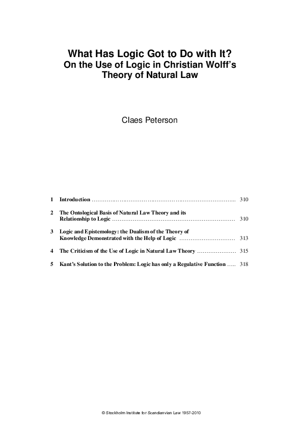 (PDF) What Has Logic Got to Do with It? On the Use of Logic in ...