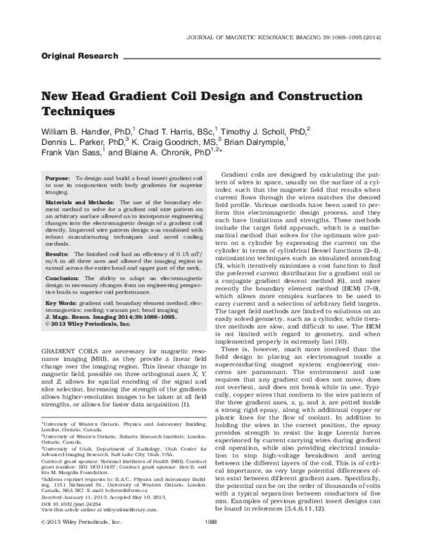 (PDF) New head gradient coil design and construction techniques
