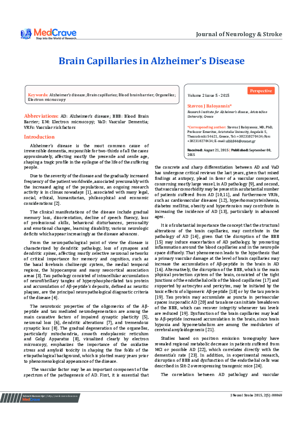 (PDF) Brain Capillaries in Alzheimer’s Disease