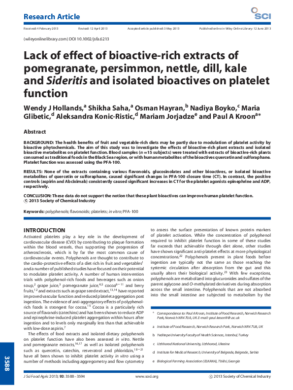 (PDF) Lack of effect of bioactive-rich extracts of pomegranate ...