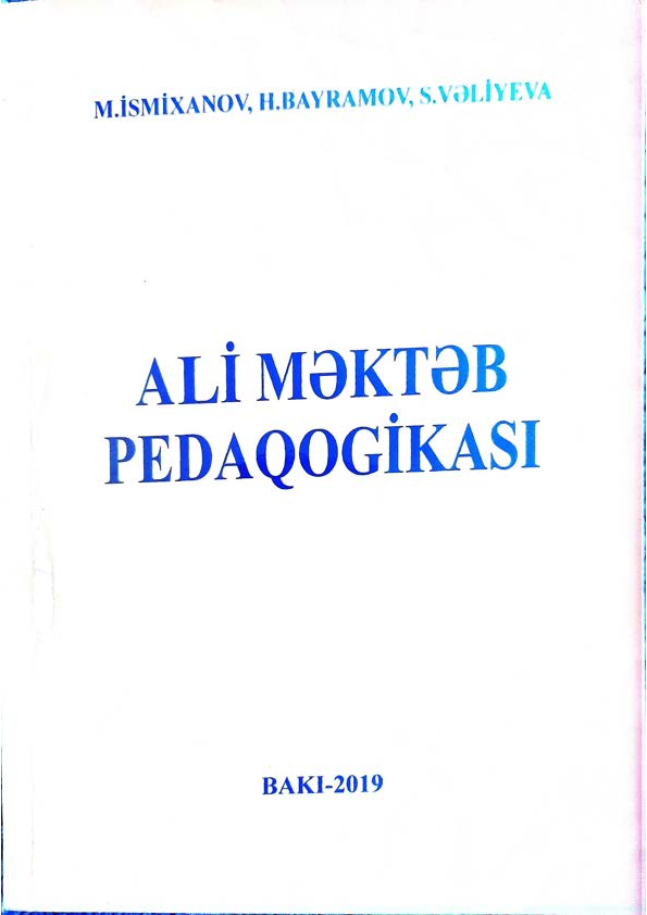 (PDF) Ali mekteb pedaqogikasi