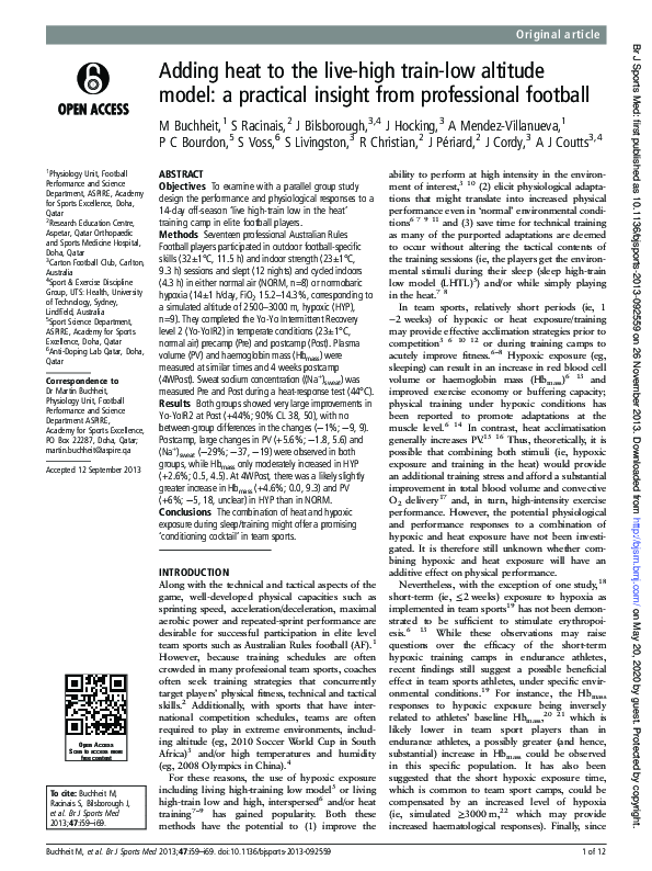 (PDF) Adding heat to the live-high train-low altitude model: a ...