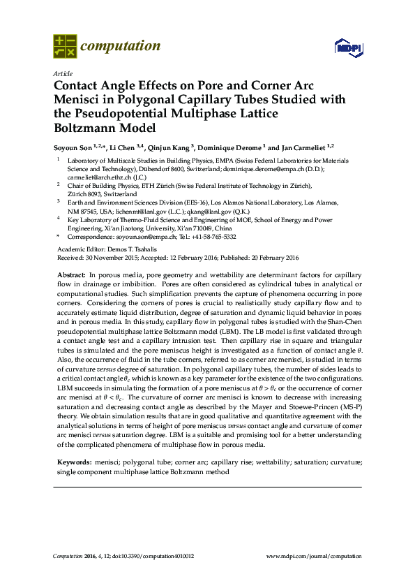 (PDF) Contact Angle Effects on Pore and Corner Arc Menisci in Polygonal ...