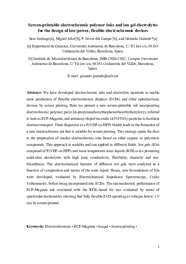(PDF) Screen‐Printable Electrochromic Polymer Inks and Ion Gel ...