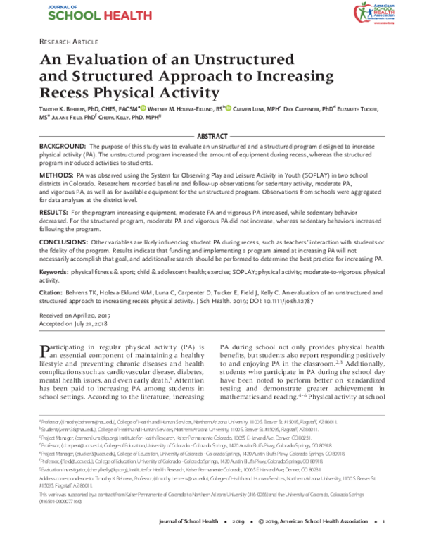 (PDF) An Evaluation of an Unstructured and Structured Approach to ...