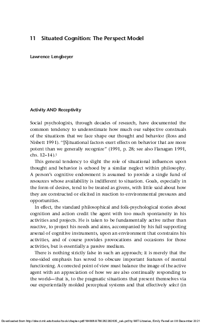 (PDF) Situated Cognition: The Perspect Model