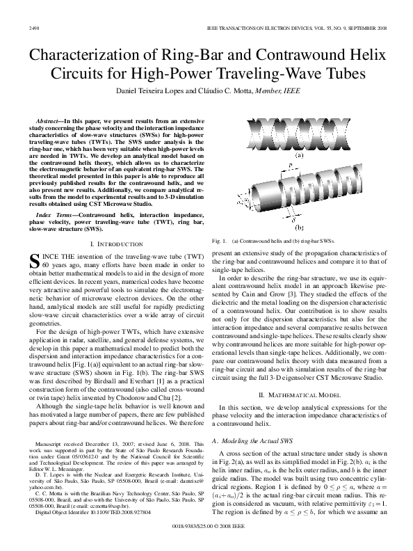 (PDF) Characterization of Ring-Bar and Contrawound Helix Circuits for ...