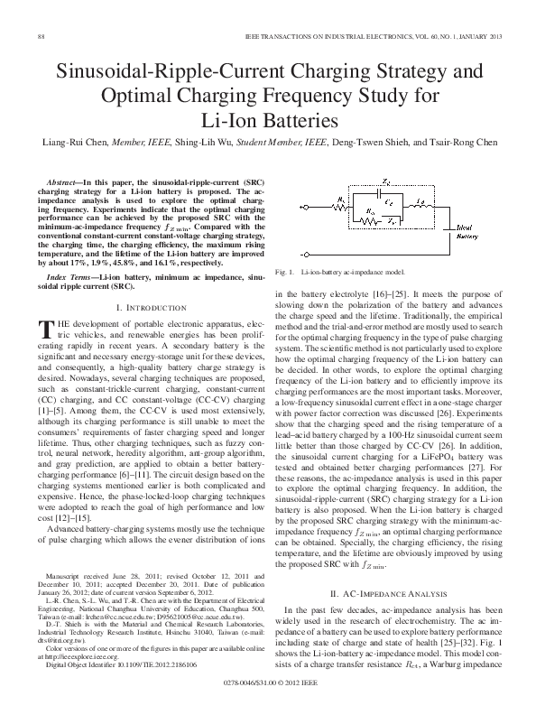(PDF) Sinusoidal-Ripple-Current Charging Strategy and Optimal Charging ...